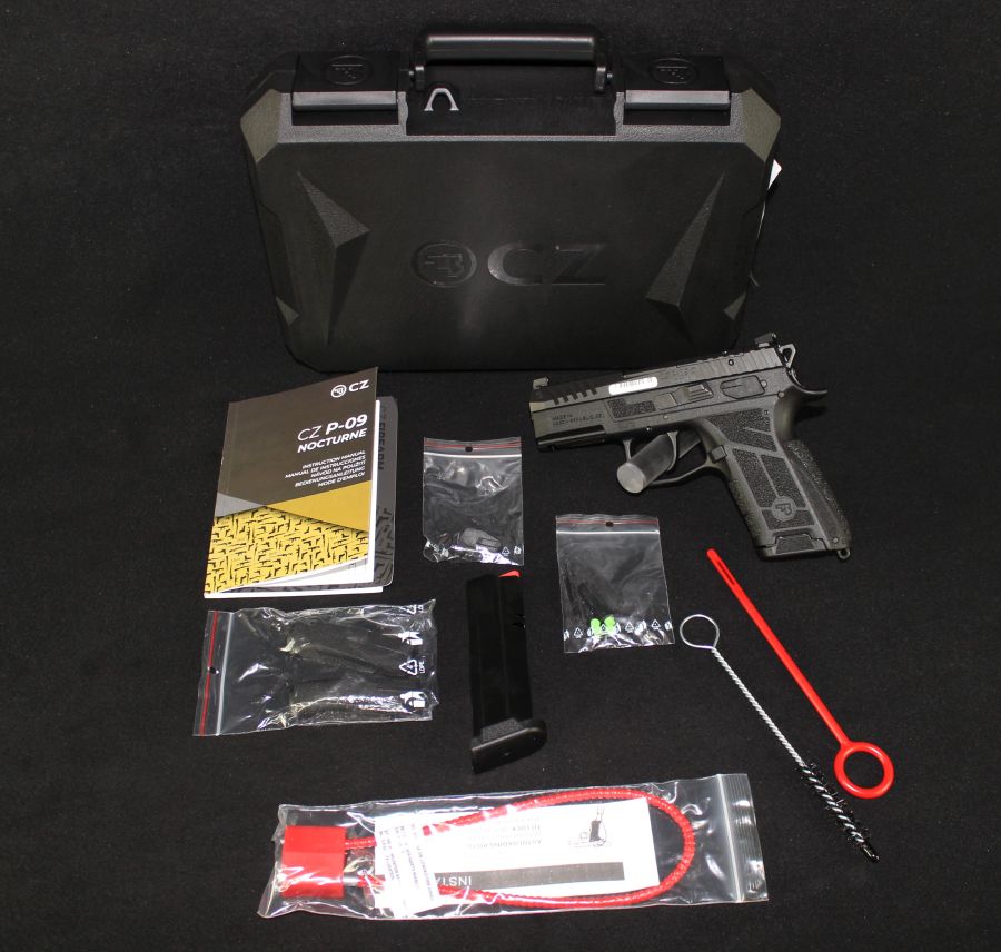 CZ P-09 Compact Nocturne 9mm Matte Black 3.74” NEW 91660 - Semi Auto ...