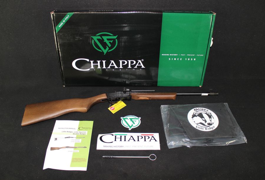 Chiappa Little Badger Deluxe Folding 22lr 16.5” Wood NEW 500.172 ...