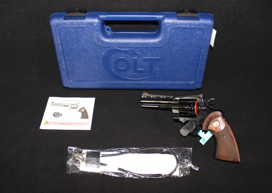 Colt Python 357mag Wood / Blued 4.25” NEW Revolver BP4WTS - Revolvers ...