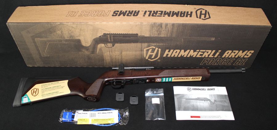 Hammerli Force B1 22lr Wood Threaded 16” Straight Pull Bolt NEW 5800100 ...