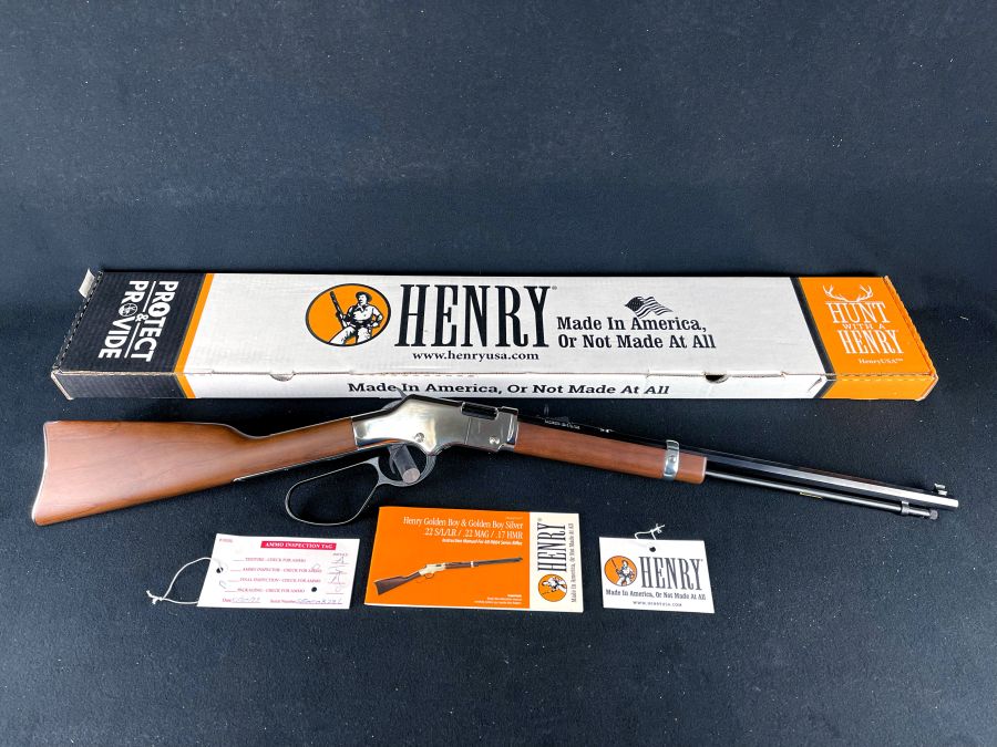 Henry Golden Boy Silver Large Loop 22lr 20" NEW H004SL - Lever Action ...