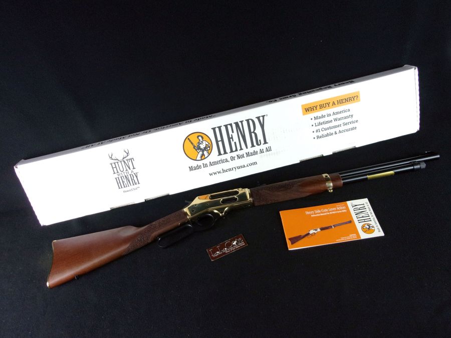 Henry Side Gate Lever Brass/Wood 410 19.8" NEW H024-410 - Lever Action ...