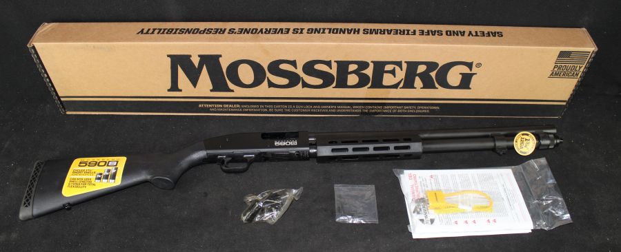Mossberg 590S Optic-Ready 12ga 20.75” Matte Black NEW 3" 51604 - Pump ...