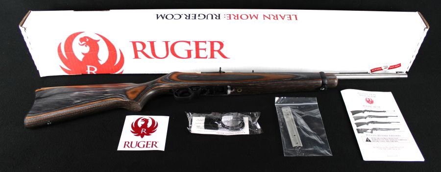 Ruger 10/22 Carbine 22lr Laminate 18.5” Stainless NEW 1273 - Semi Auto ...