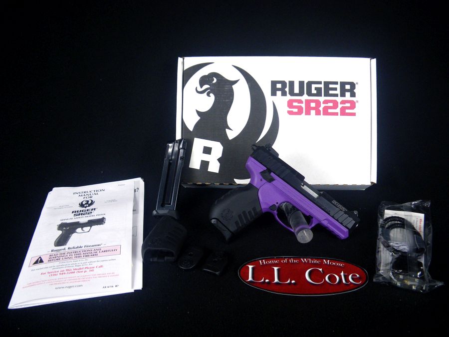 Ruger SR22 22lr 3.5" Purple Polymer/Black NEW 3606 - Semi Auto Pistols ...