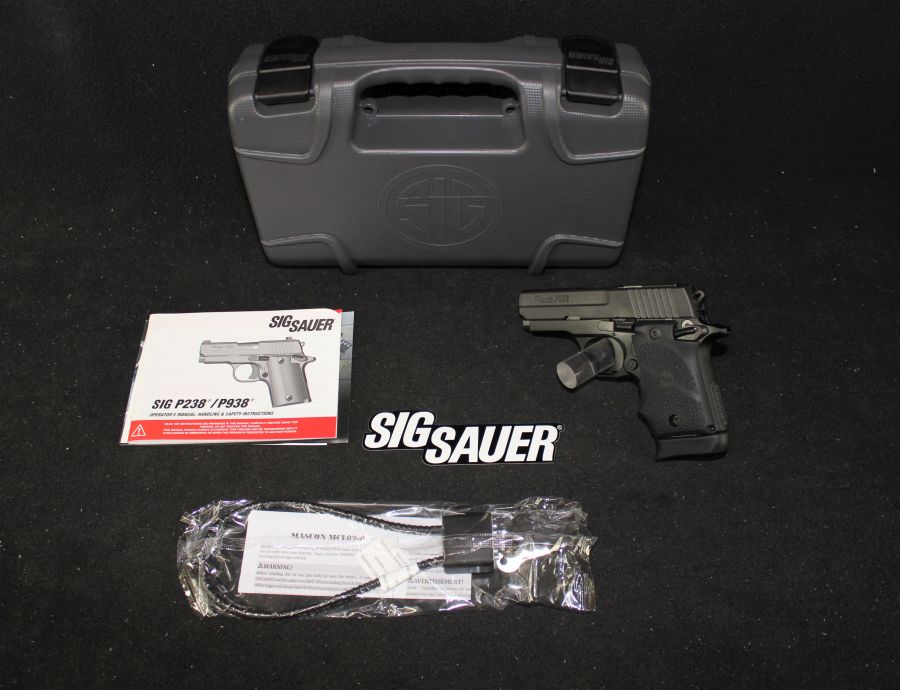 Sig Sauer P938 SAS Micro Compact 9mm 3” NEW 938-9-SAS2B - Semi Auto ...
