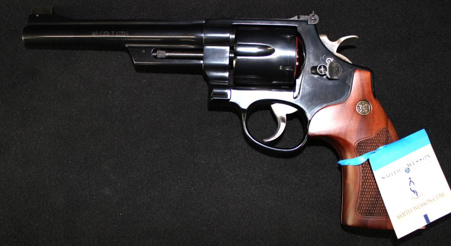 Smith & Wesson 25 Classic 45lc Blued / Wood 6.5” NEW 150256 - Revolvers ...