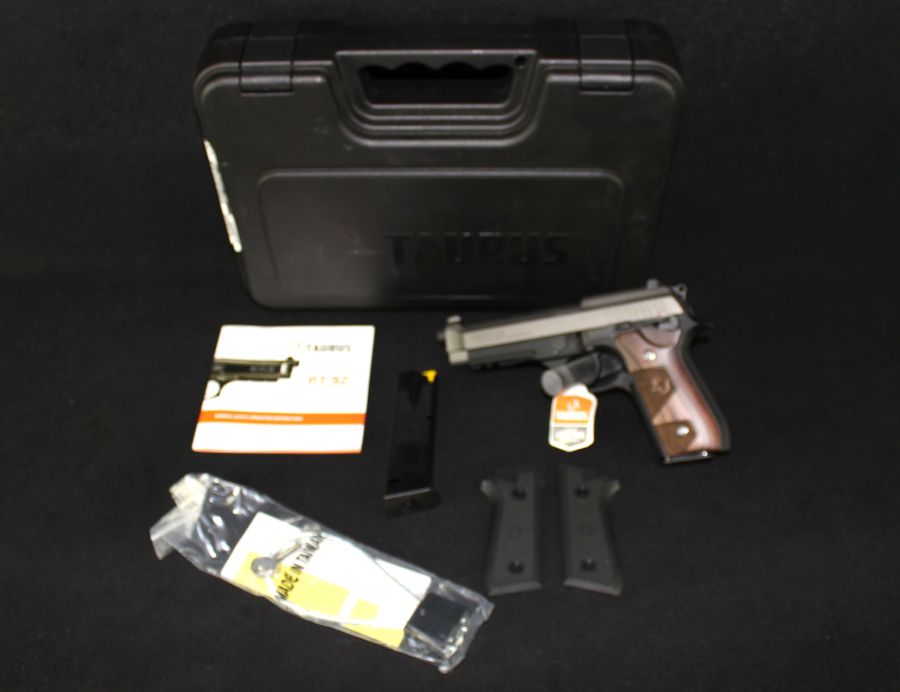 Taurus PT92 Tungsten / Wood 9mm 5" NEW 1-92015C1-HW2 - Semi Auto ...