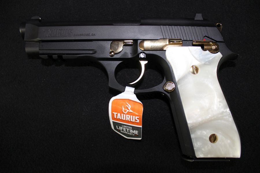 Taurus PT92 9mm Black / Pearl Grips 5” NEW 1-920151GLD-WP - Semi Auto ...