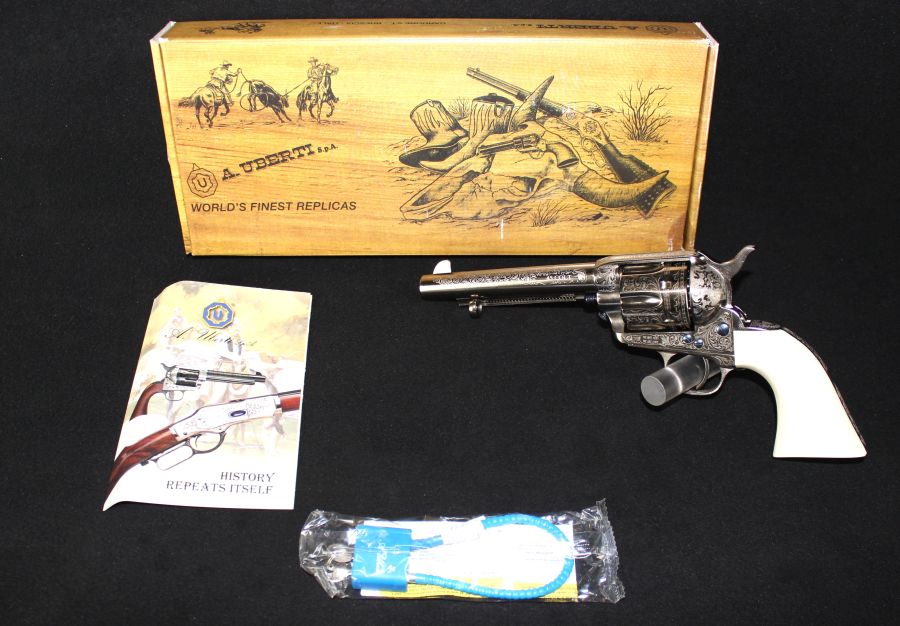 Uberti 1873 Cattleman “Teddy” 45 Colt 5.5” Nickel NEW 356719 ...