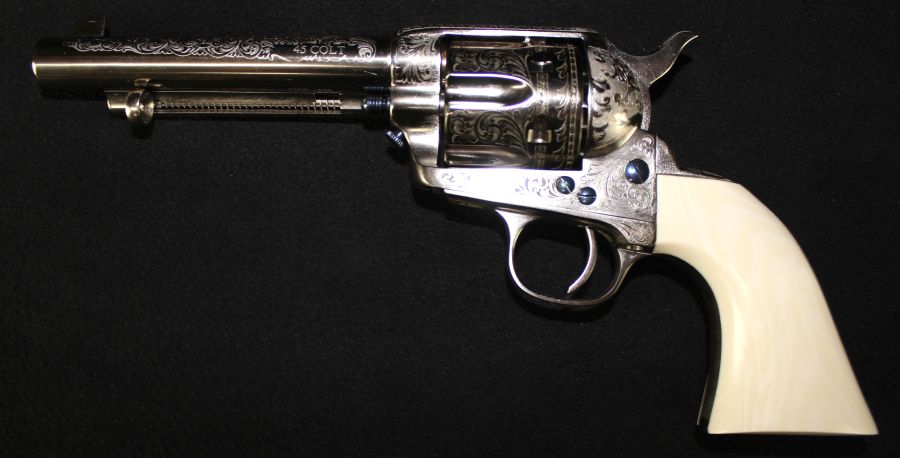 Uberti 1873 Cattleman “Teddy” 45 Colt 5.5” Nickel NEW 356719 ...